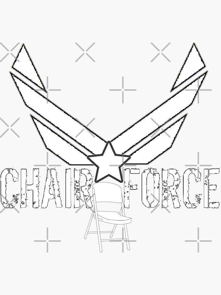 "Chair Force Military Shirt" Sticker by RallypointApp | Redbubble