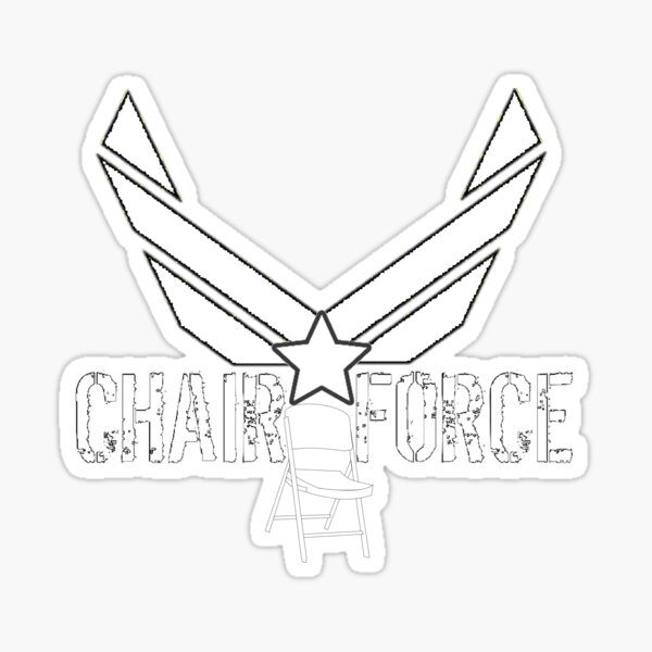 "Chair Force Military Shirt" Sticker by RallypointApp | Redbubble