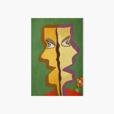 "Two sided face" Art Board Print for Sale by ReplyGirl | Redbubble