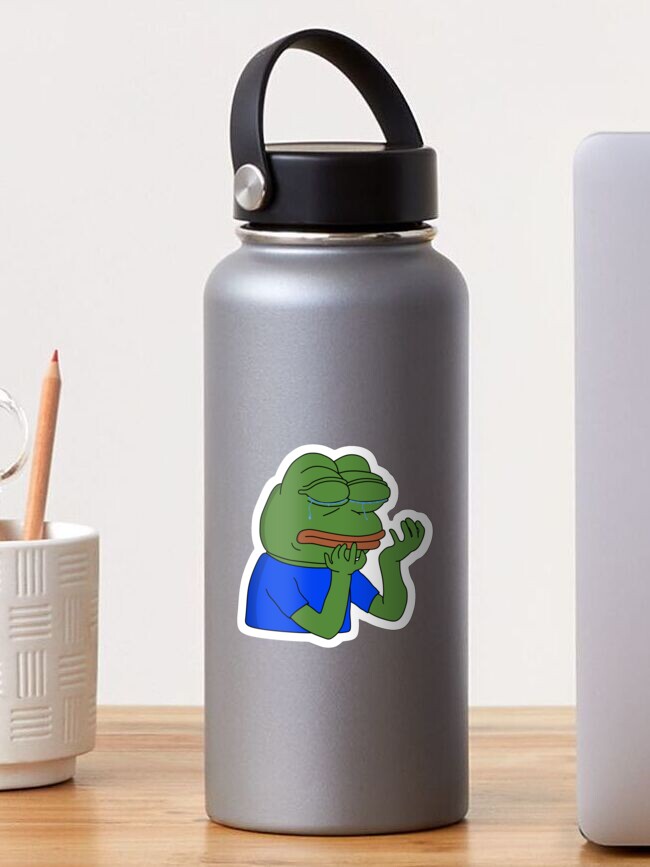 "PepeHands - White Outline" Sticker for Sale by mullelito | Redbubble