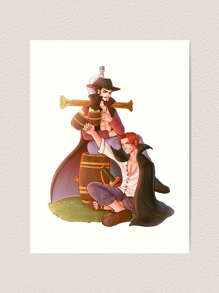 "Mihawk and Shanks" Art Print by xo-romiiarts | Redbubble