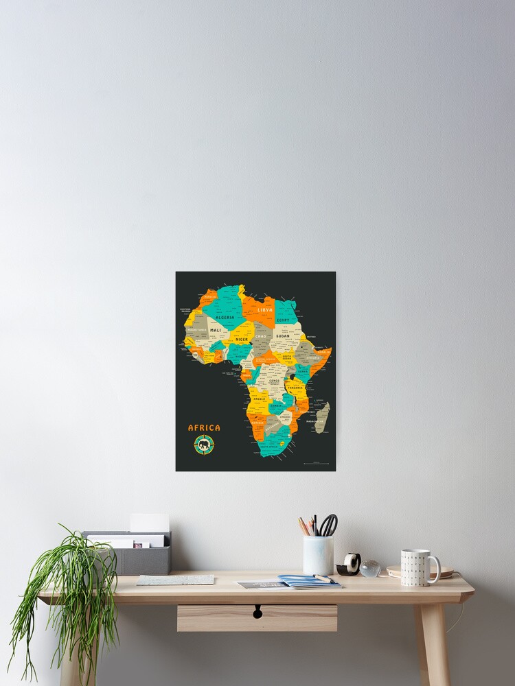 "Africa Map" Poster for Sale by JazzberryBlue | Redbubble