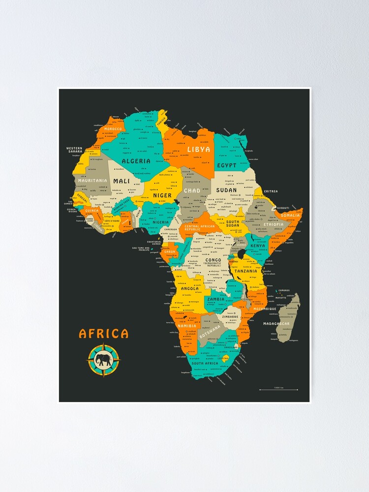 "Africa Map" Poster for Sale by JazzberryBlue | Redbubble