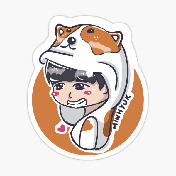 "MONSTA X - Minhyuk" Sticker for Sale by nanaminhae | Redbubble