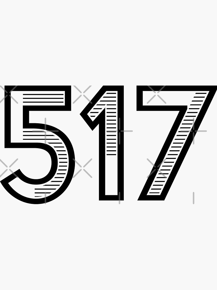 "517" Sticker for Sale by Jmakesart | Redbubble
