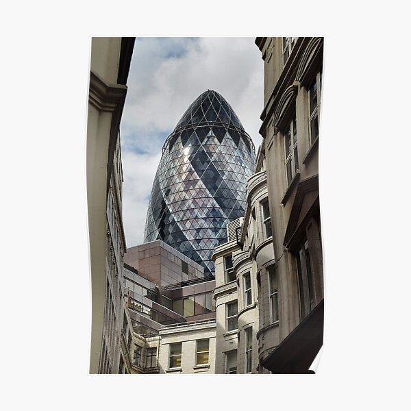 "The Gherkin - London" Poster for Sale by InterestingImag | Redbubble