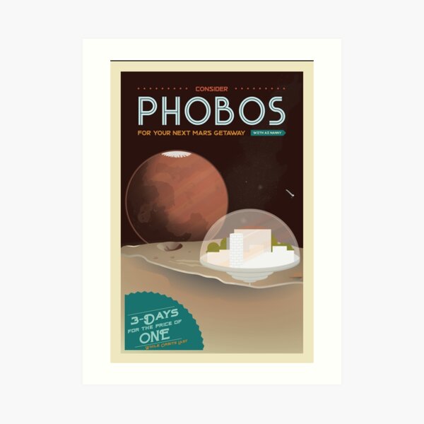 "Phobos Mars Getaway" Art Print by xDeluxe | Redbubble
