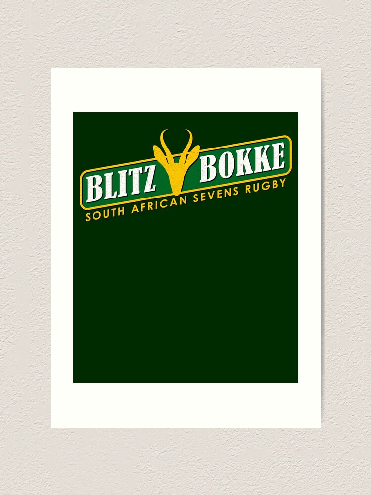 "South African Sevens Rugby Blitzbokke Springbok" Art Print by d247 ...