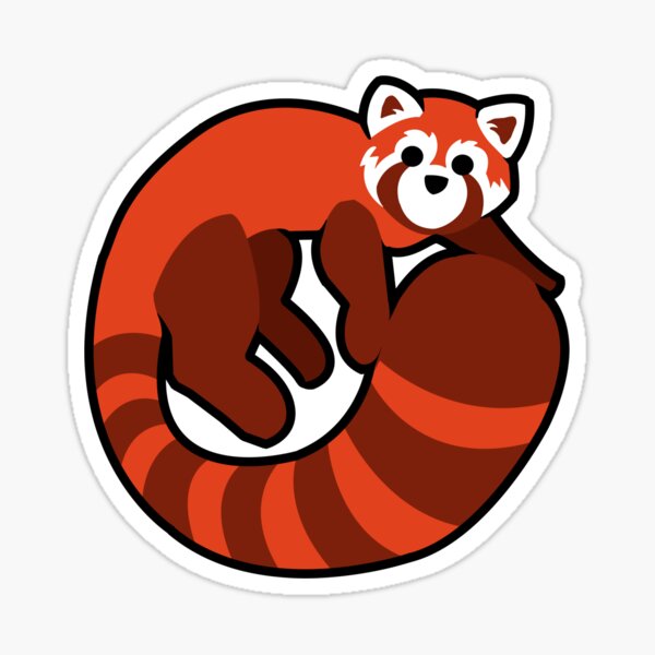 "Red Panda" Sticker for Sale by terrorbunny | Redbubble