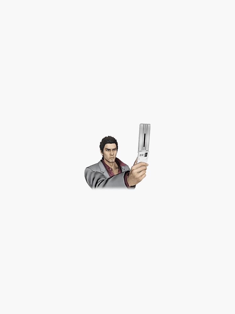 "Kiryu w/ Phone" Sticker for Sale by simbim17 | Redbubble