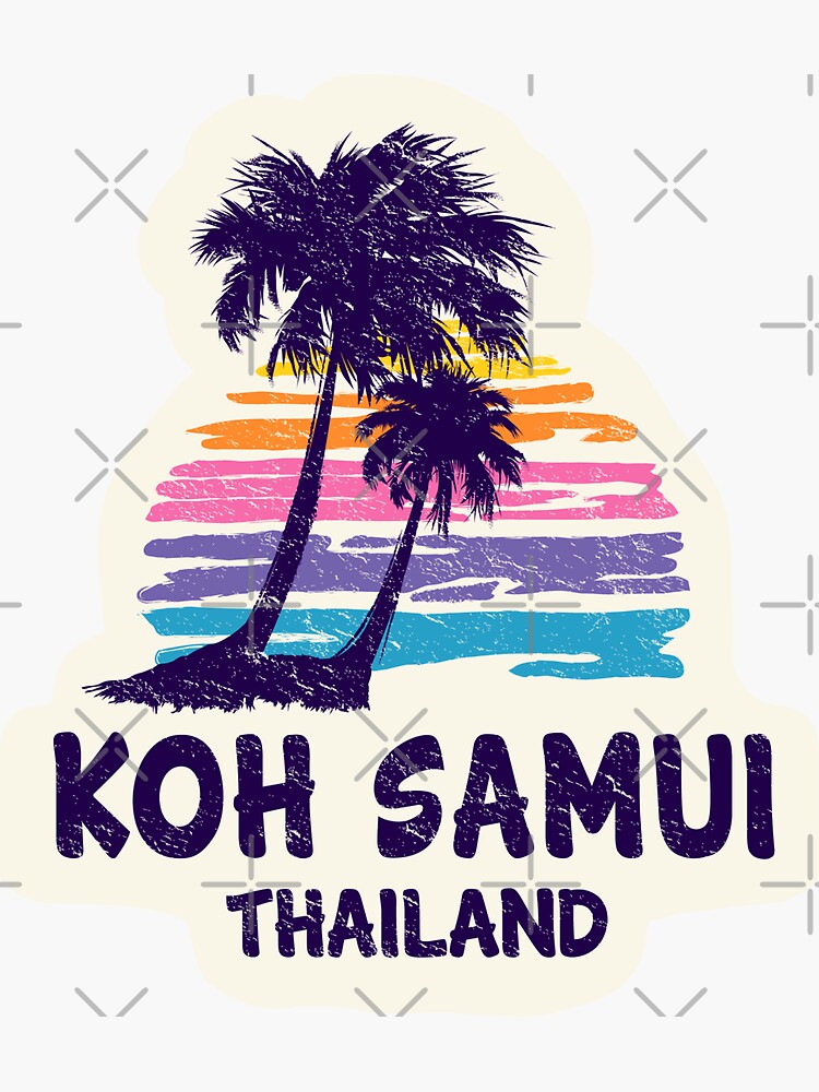"Koh Samui, Thailand - Tropical Beach Island" Sticker for Sale by ...