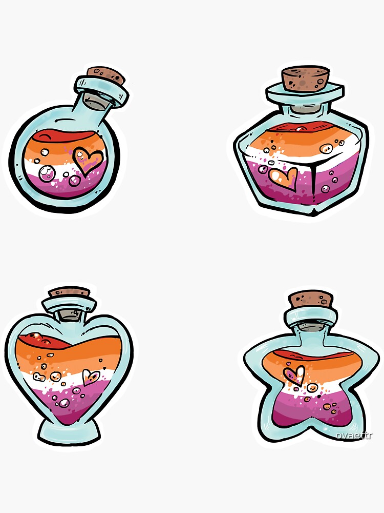 Potions Of Pride Lesbian Version 2 Sticker For Sale By Ovaettr