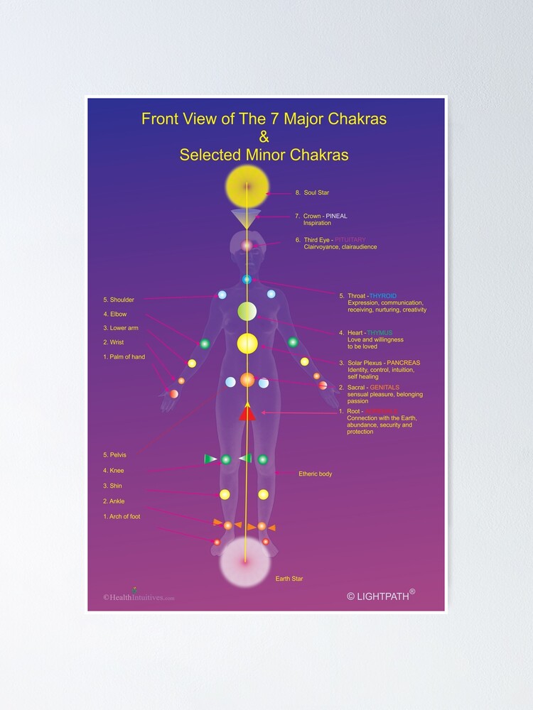 "Major and Minor Chakras" Poster for Sale by healthintuitive | Redbubble