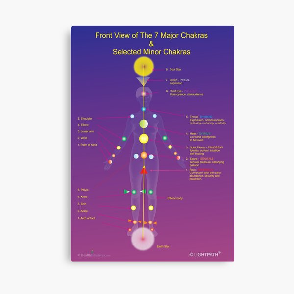 "Major and Minor Chakras" Canvas Print for Sale by healthintuitive ...
