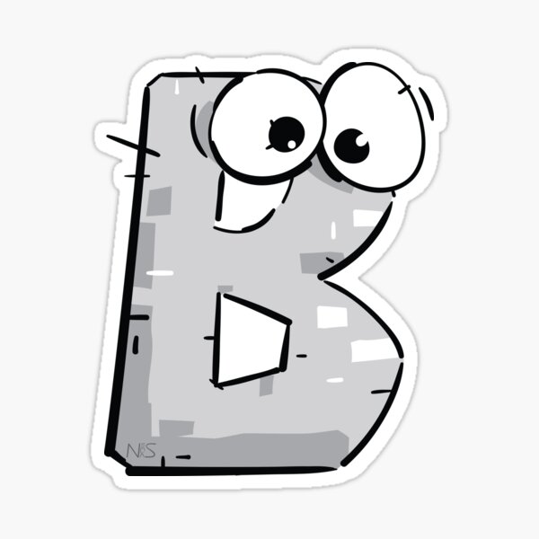 " Cute B" Sticker for Sale by nedasadreddin | Redbubble