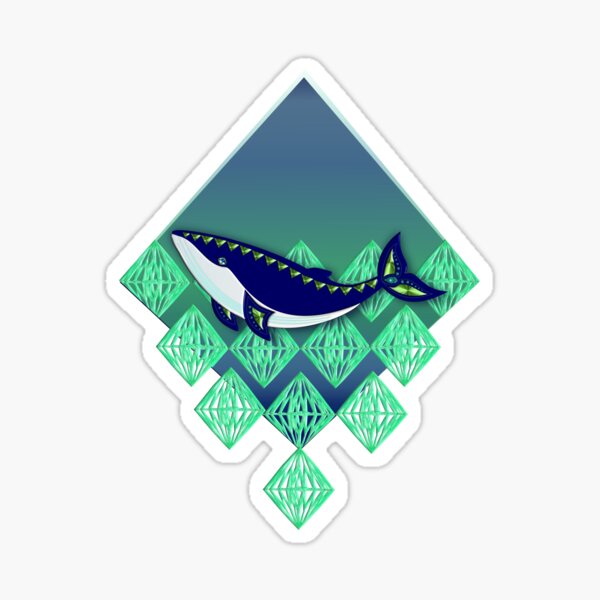 "BLUE WHALE 253." Sticker by sana90 | Redbubble