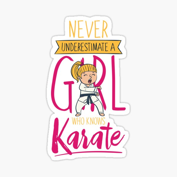 "Karate, Karate Girl" Sticker for Sale by rckstrart | Redbubble