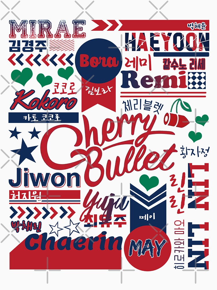 "CHERRY BULLET COLLAGE" T-shirt for Sale by lovely-day | Redbubble ...