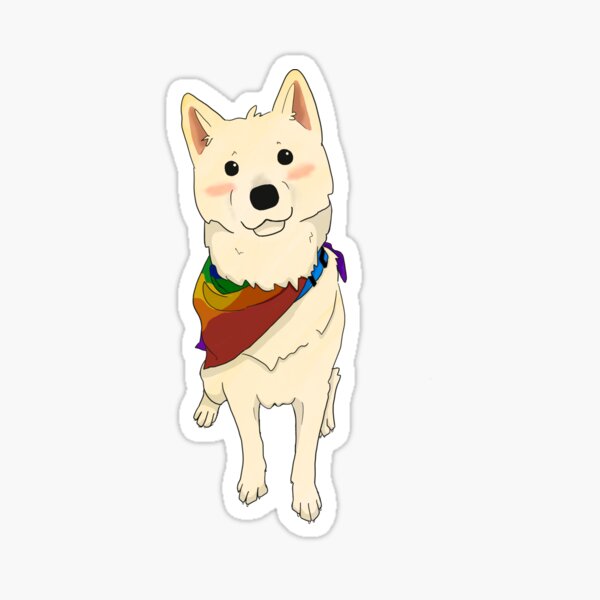 "LGBTQ+ support doggo" Sticker for Sale by abbylam | Redbubble