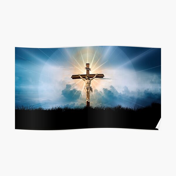 Jesus On The Cross Posters | Redbubble
