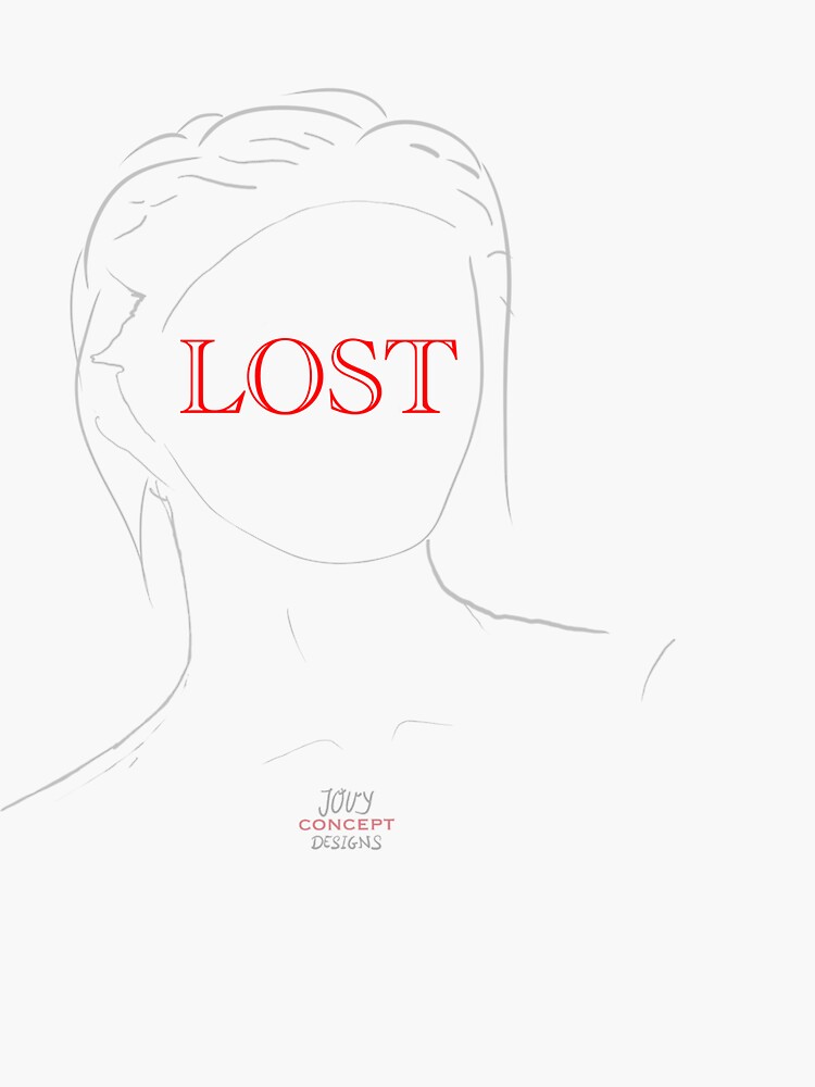 "Lost Face " Sticker for Sale by itsJOUY | Redbubble