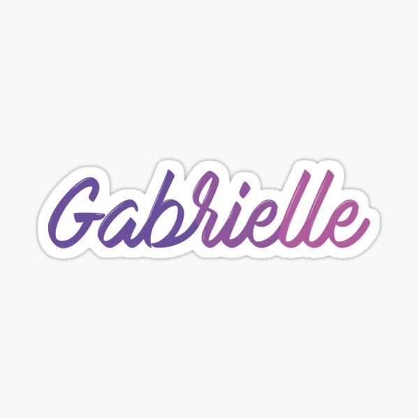 "Gabrielle" Sticker for Sale by Shalomjoy | Redbubble