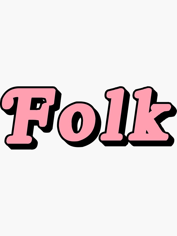 "Folk Music" Sticker for Sale by ColdestEver | Redbubble