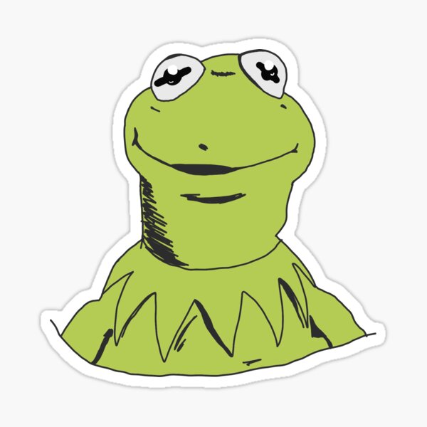 "Simple Kermit" Sticker for Sale by meetua | Redbubble