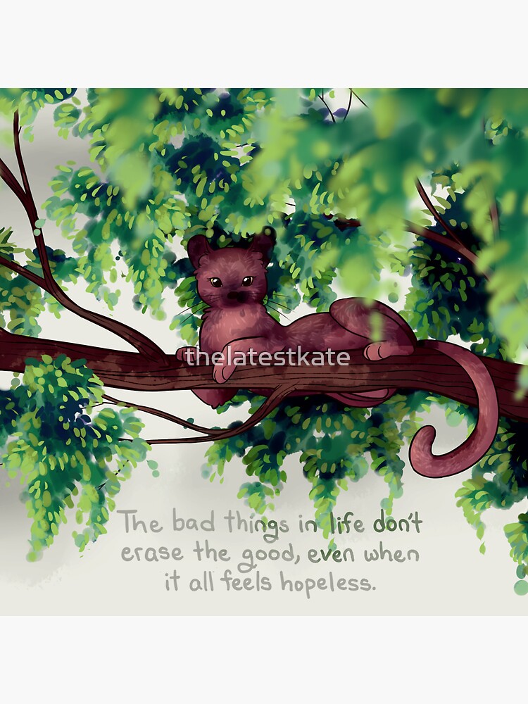 ""The Bad Things in Life Don't Erase the Good" Fossa" Sticker for Sale ...
