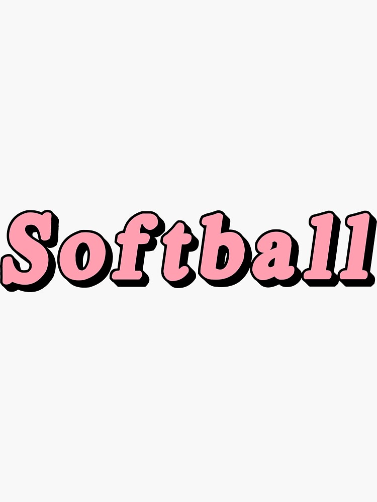 "Softball" Sticker for Sale by ColdestEver | Redbubble
