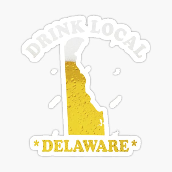 "DELAWARE Beer Map T-Shirt Drink Local Brewmaster Gift" Sticker for ...