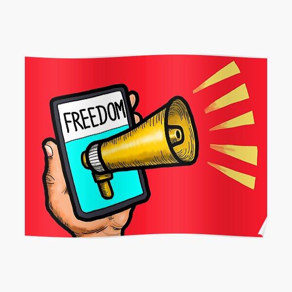 "Freedom of Speech Internet" Poster for Sale by Nalidsa | Redbubble