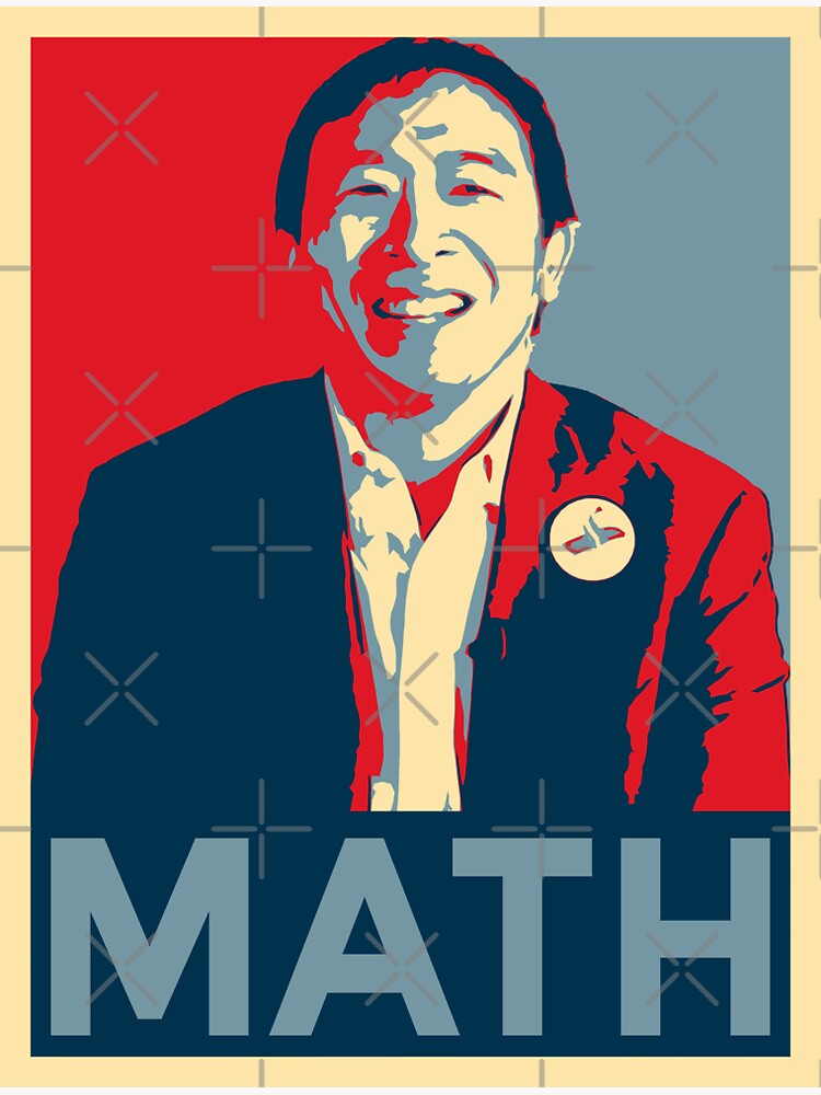 "Andrew Yang Hope Poster Math" Sticker for Sale by hadicazvysavaca ...