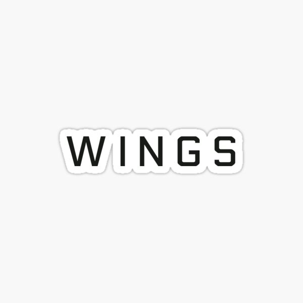 "WINGS Logo" Sticker for Sale by coolturd | Redbubble