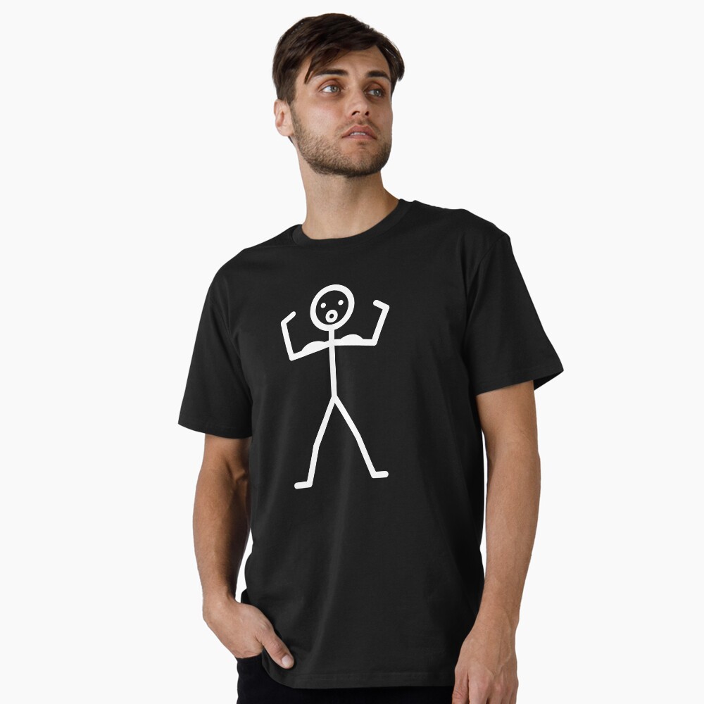 "Stick Figure Bicep Gift Muscle Fitness Skinny" Sticker by Franja2 ...