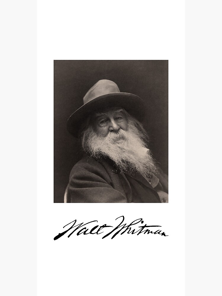"Walt Whitman Portrait Photo and Signature, American Literature, Leaves ...
