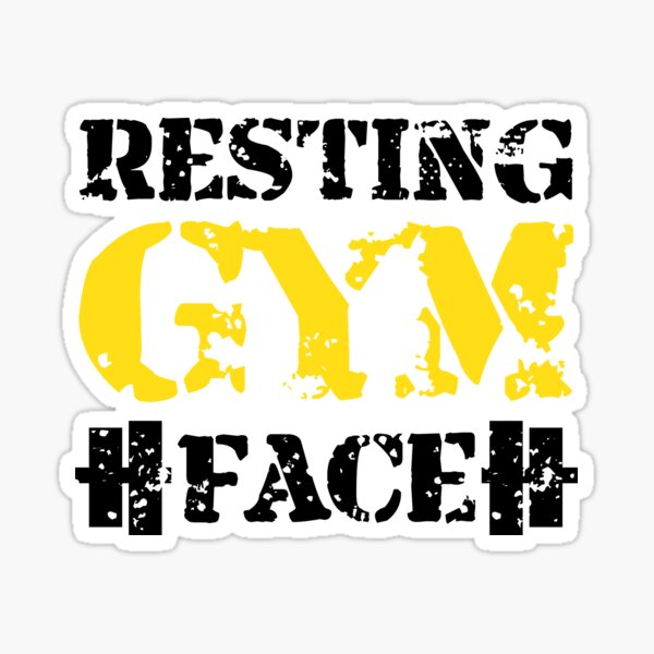 "Resting GYM Face" Sticker by JamesMcGill1 | Redbubble