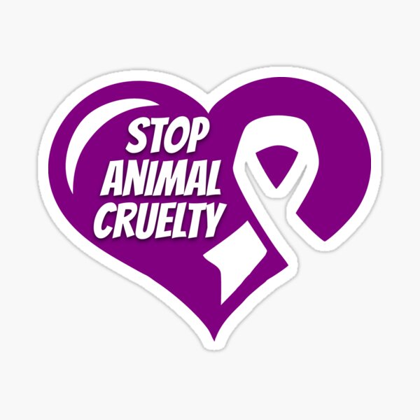 "Animal Abuse Awareness" Sticker by mikevdv2001 | Redbubble