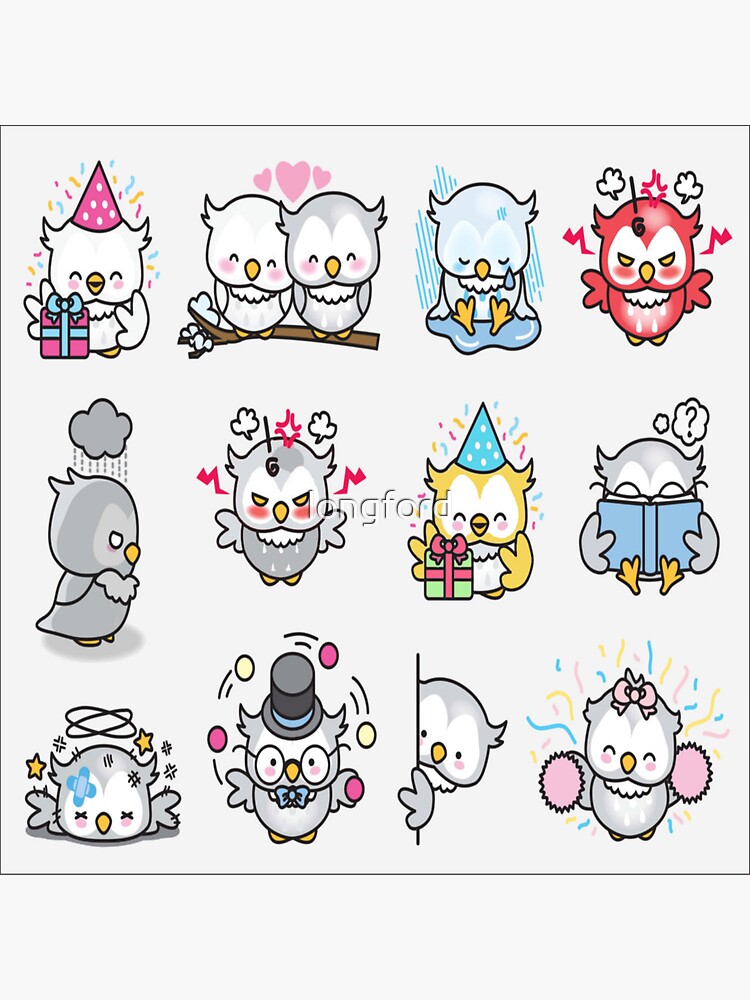 "Cute Little Owl " Sticker by longford | Redbubble