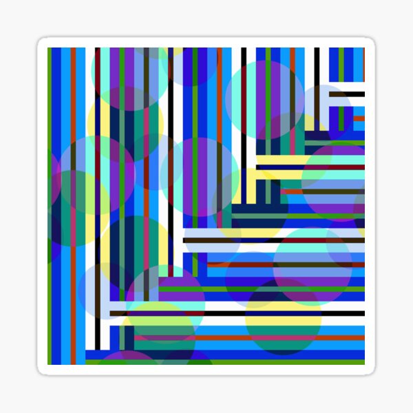 "Spheres and Plaid Pattern - Blue" Sticker for Sale by samie831 | Redbubble