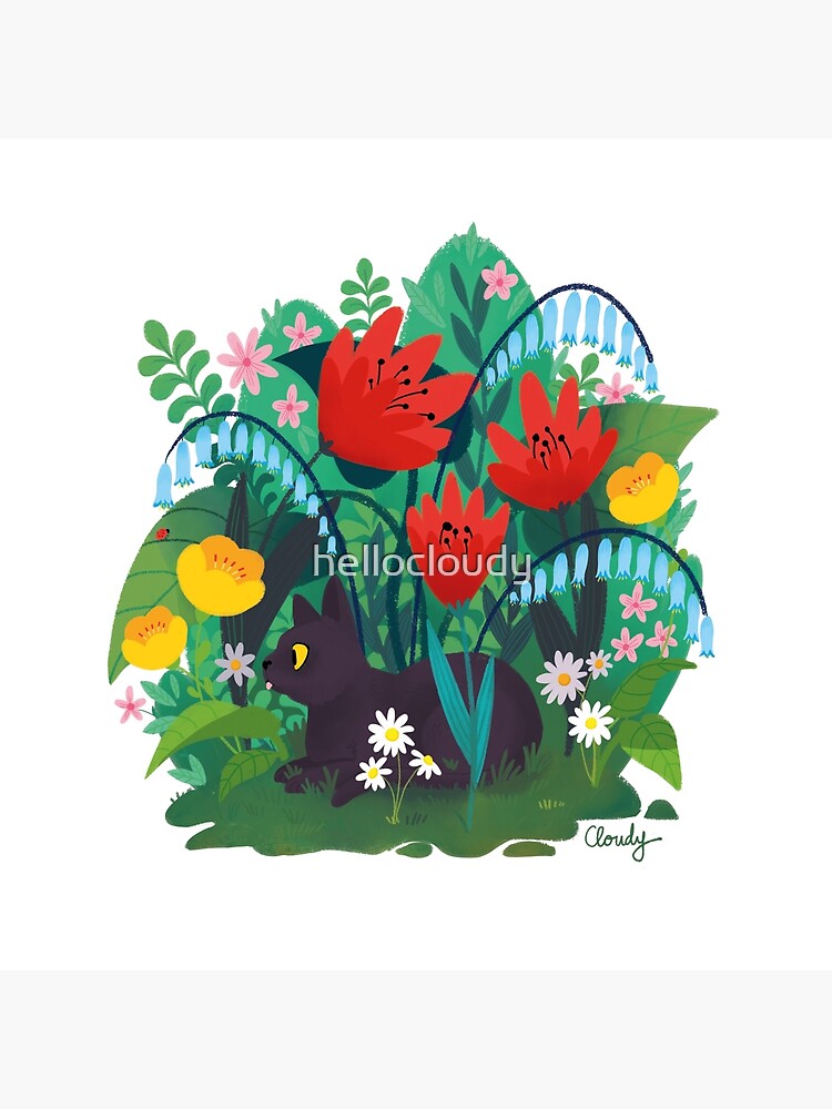 "Spring kitty" Art Print for Sale by hellocloudy | Redbubble