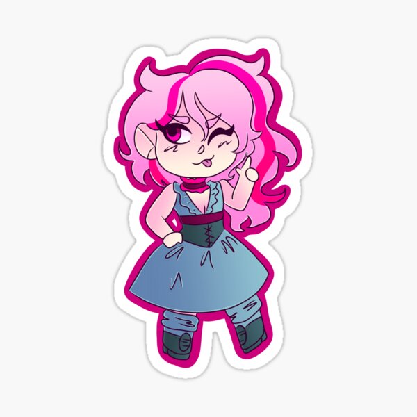 "Ice Chibi" Sticker by c0rcra | Redbubble