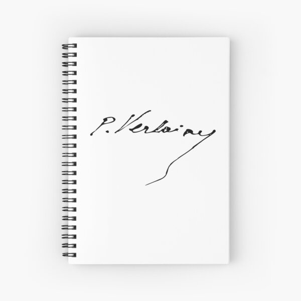 Cahier à spirale « Signature de Paul Verlaine (c. 1891) », par ...
