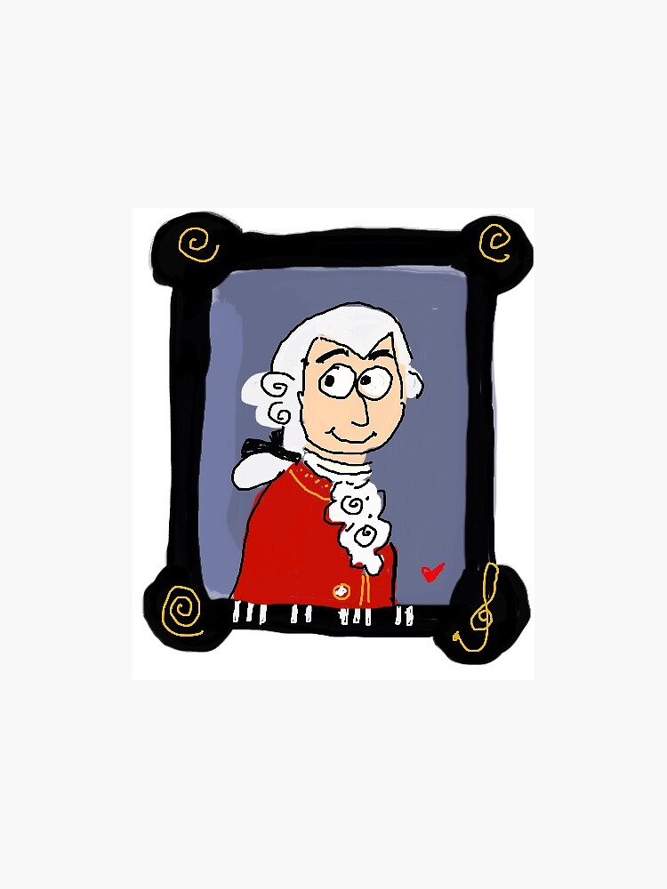 "Mozart Smiles" Sticker for Sale by Littleredart24 | Redbubble