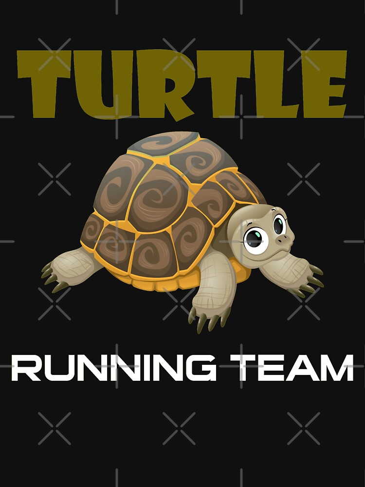 "Turtle Running Team" T-shirt by Vroomie | Redbubble | idea t-shirts - saying t-shirts - lazy t ...