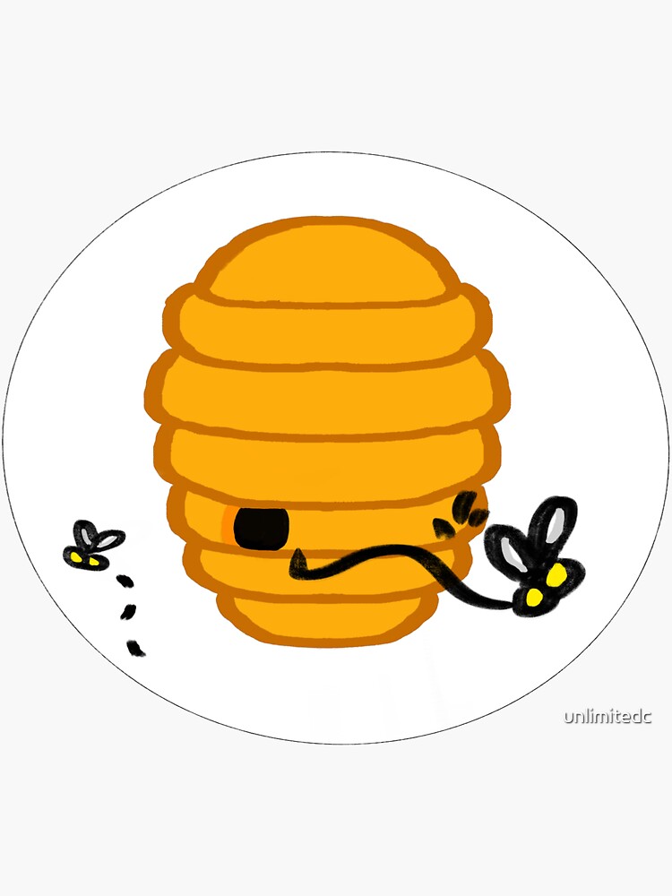"Bee Hive Sticker" Sticker for Sale by unlimitedc | Redbubble
