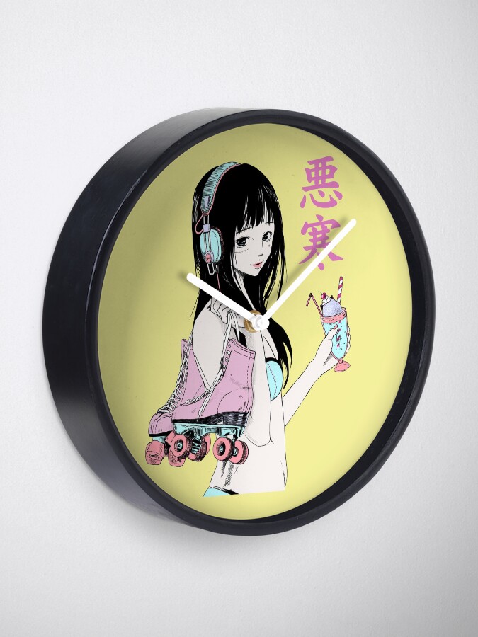 "Chill Lofi Summer Girl" Clock for Sale by Pintwich | Redbubble