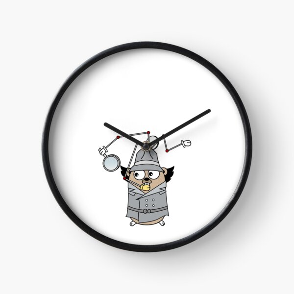 "Go Go Gopher" Clock by Genz | Redbubble