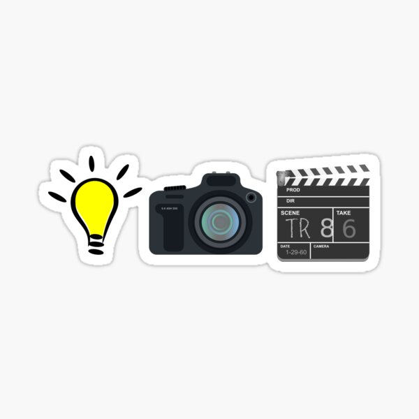 Lights Camera Action Stickers | Redbubble