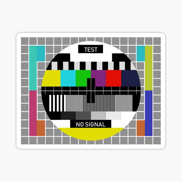 "Nostalgia TV Test Signal " Sticker for Sale by Neadski | Redbubble